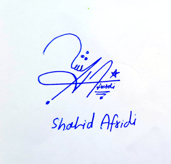 Shahid Afridi Signature Styles - Signature Ideas